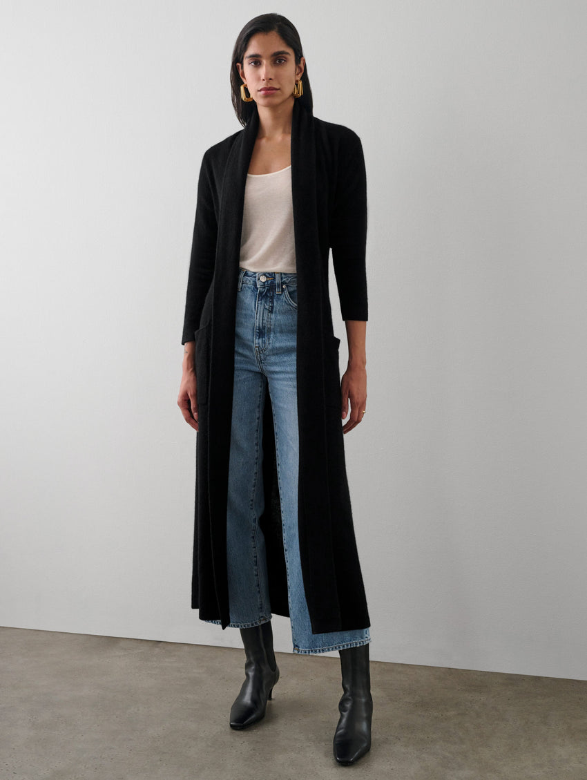 Long Cashmere Robe | White + Warren