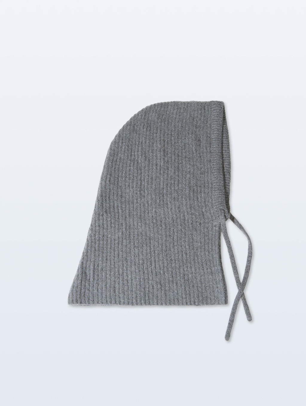 Cashmere Ribbed Balaclava | Grey Heather