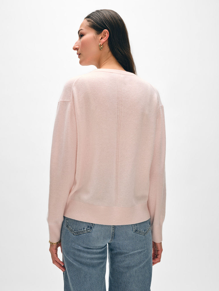 Cashmere V Neck – White + Warren